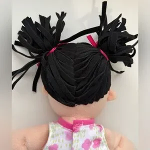 manhattan toy | Toys | Baby Stella Plush Doll With Black Hair Pony ...